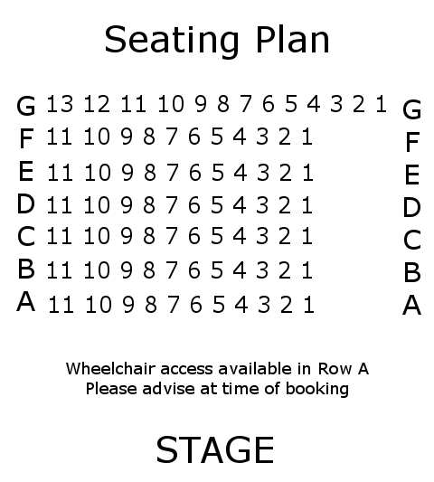 Seating Information – The Abbey Theatre Club, Arbroath